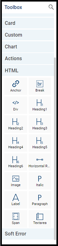 Forms Toolbox HTML Section